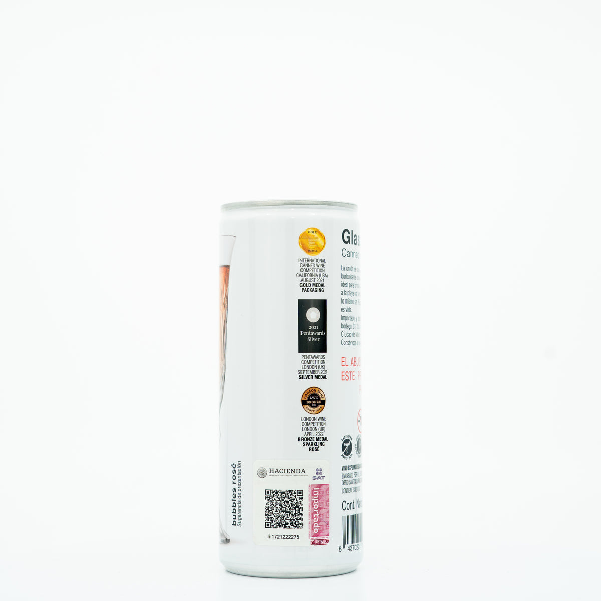 Vino rosado espumoso en lata Bubbles Rosé 250ml