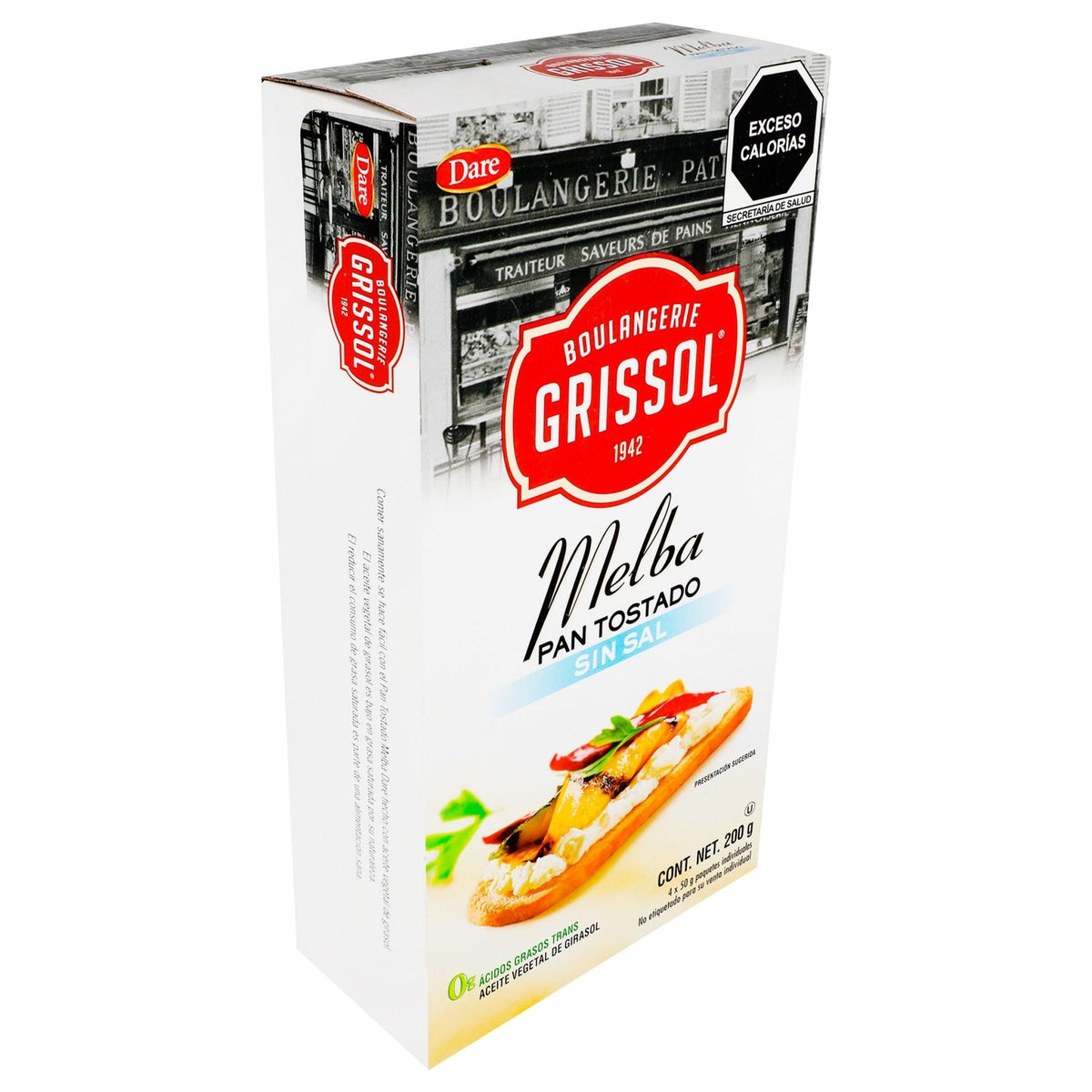 Pan tostado Dare Melba sin sal 200g